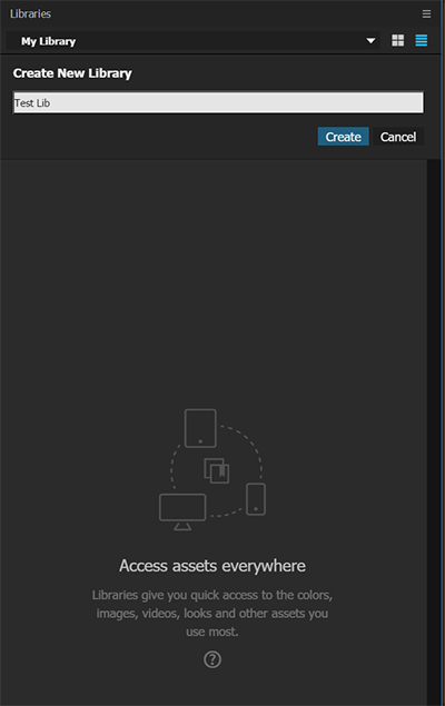 Creative Cloud Libraries in After Effects